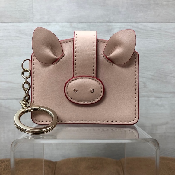 kate spade | Bags | Kate Spade Year Of The Pig Card Case Key Chain ...